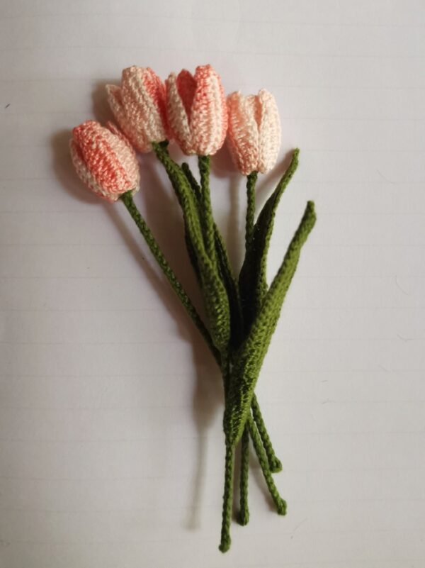 Crochet Pattern – TULIP mini bouquet Level 2 - Floral Crochet